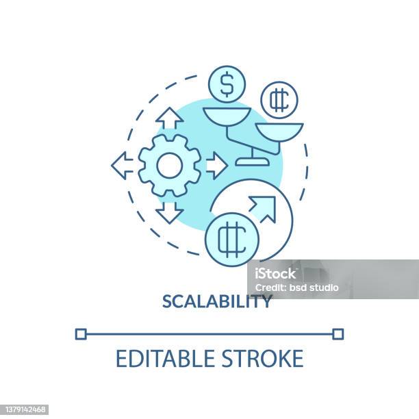 Scalability Turquoise Concept Icon Stock Illustration - Download Image ... Scalability Turquoise Concept Icon Stock Illustration - Download Image ...