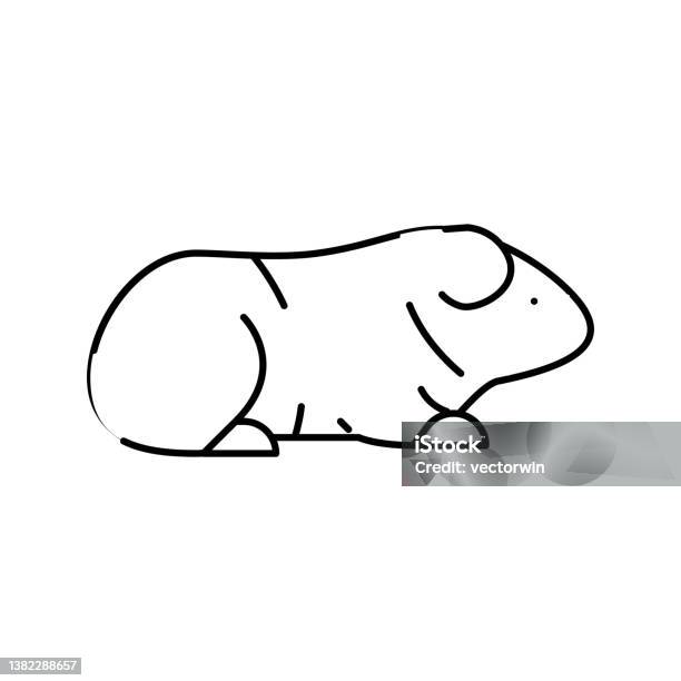 Meerschweinchen Haustier Linie Symbol Vektor Illustration Stock Vektor ... Meerschweinchen Haustier Linie Symbol Vektor Illustration Stock Vektor ...