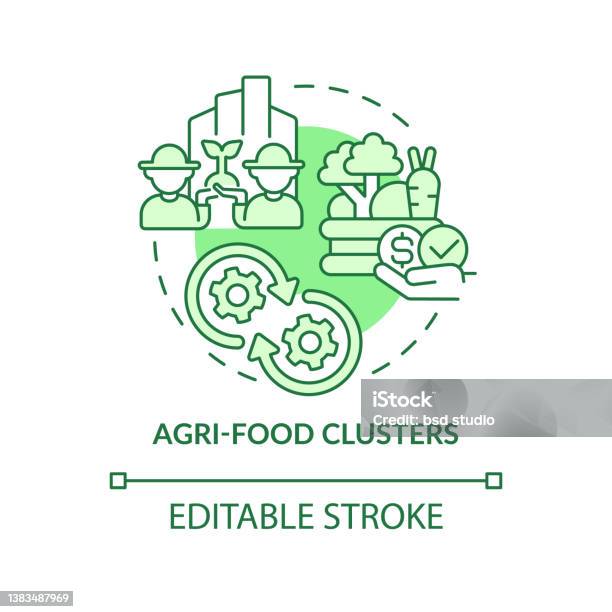 Ilustración de Clústeres Agroalimentarios Icono De Concepto Verde y más ... Ilustración de Clústeres Agroalimentarios Icono De Concepto Verde y más ...