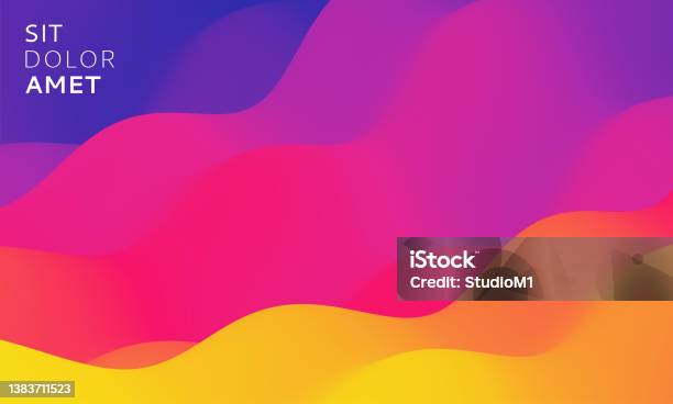 Abstrak Latar Belakang Bergelombang Dengan Warna Gradien Modern Desain