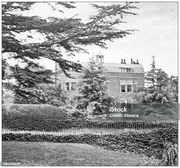 Antique Travel Photographs Of England Gads Hill Home Of Charles Dickens Rochester Stock