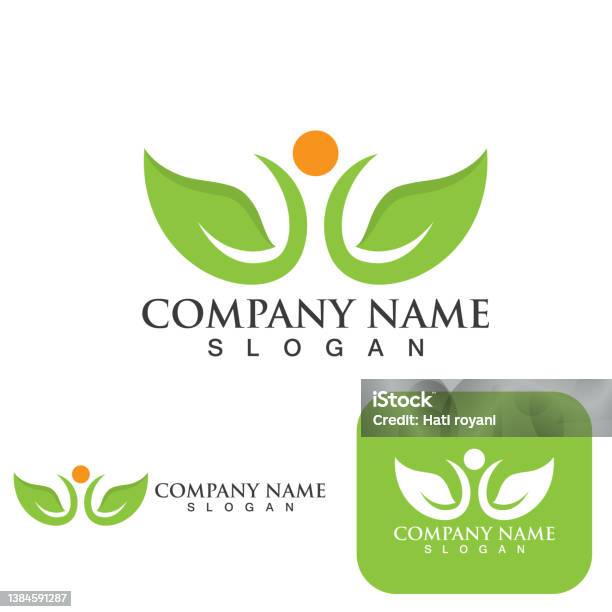 Logos De Vert Modèle Décologie De Feuille Darbre Logo Vectoriel