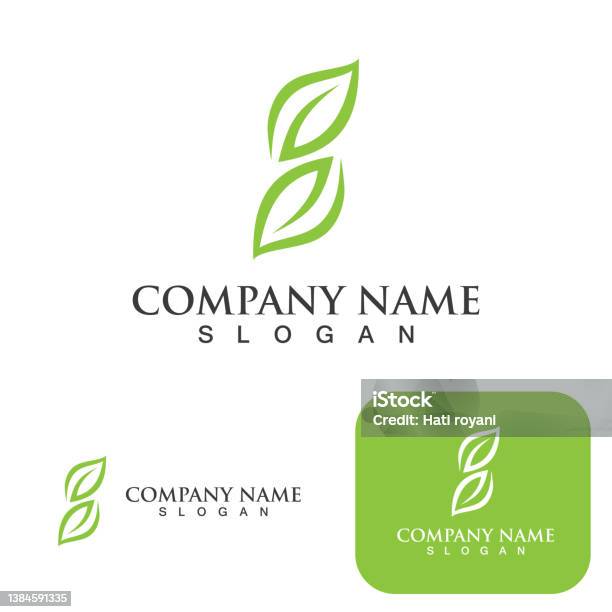 Logos De Vert Modèle Décologie De Feuille Darbre Logo Vectoriel