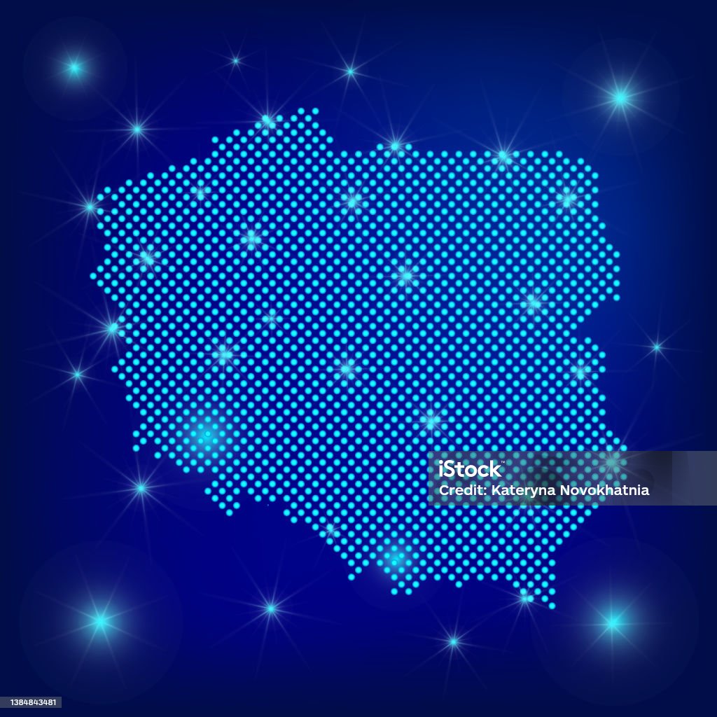 Mapa Polski W Kolorze Niebieskim Mapa Z Kropkami Mapa Dots Poland Z ... Mapa Polski W Kolorze Niebieskim Mapa Z Kropkami Mapa Dots Poland Z ...