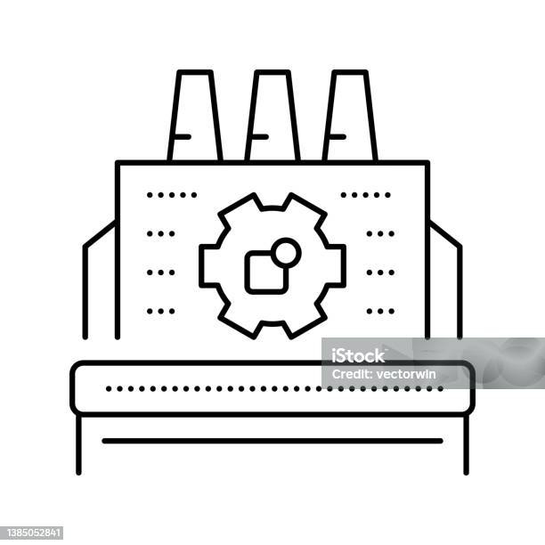 Illustration Vectorielle De Licône De La Ligne De Traitement Erp De