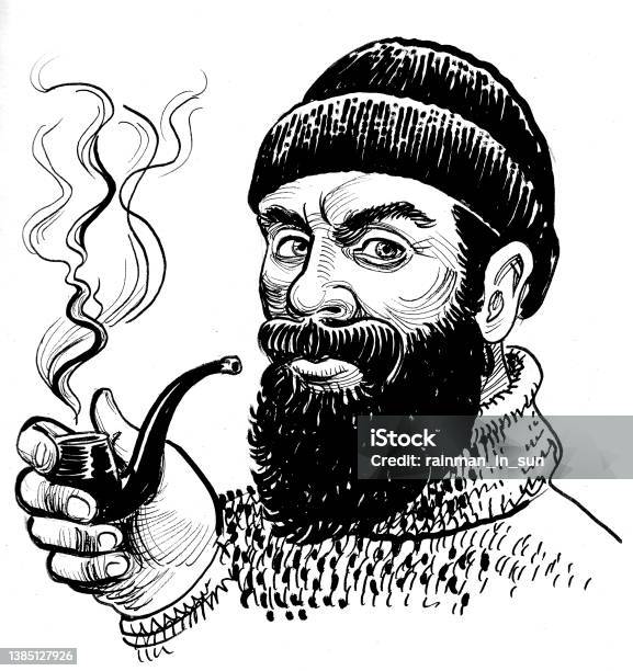 Ilustración de Marinero Fumando Una Pipa y más Vectores Libres de ... Ilustración de Marinero Fumando Una Pipa y más Vectores Libres de ...