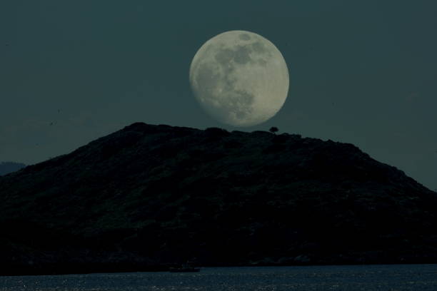 Free Stock Photo of A moon over a hill | Download Free Images and Free ...
