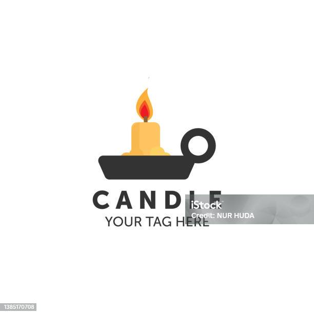 Desain Ilustrasi Warna Vektor Logo Lilin Ilustrasi Stok Unduh Gambar Sekarang Tempat Lilin