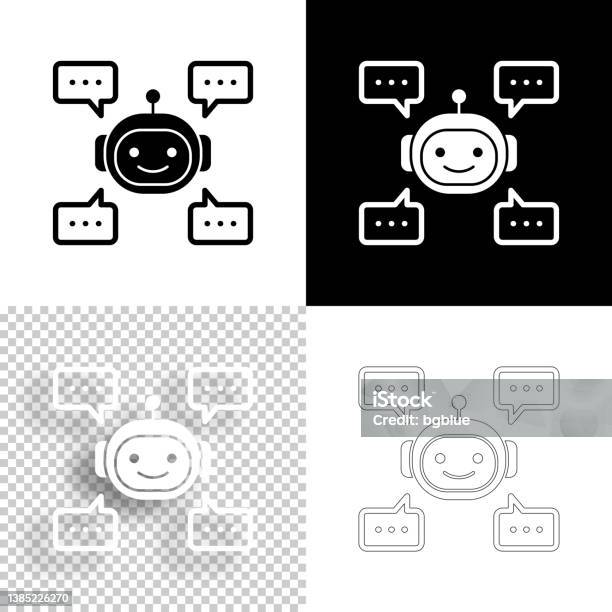 Chatbot Dengan Gelembung Ucapan Ikon Untuk Desain Latar Belakang Kosong ... Chatbot Dengan Gelembung Ucapan Ikon Untuk Desain Latar Belakang Kosong ...
