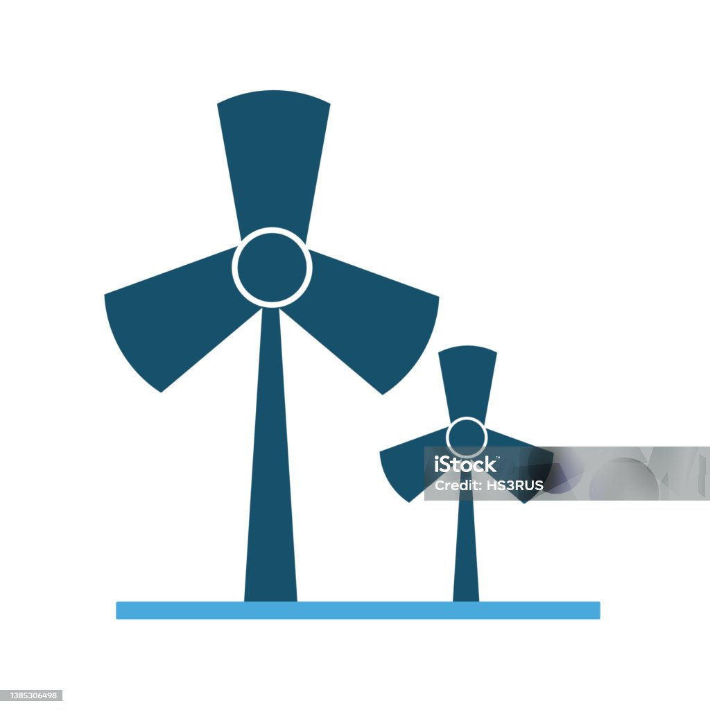 Wind Turbines Icon Vector Simple Desain White Background Stock ... Wind Turbines Icon Vector Simple Desain White Background Stock ...