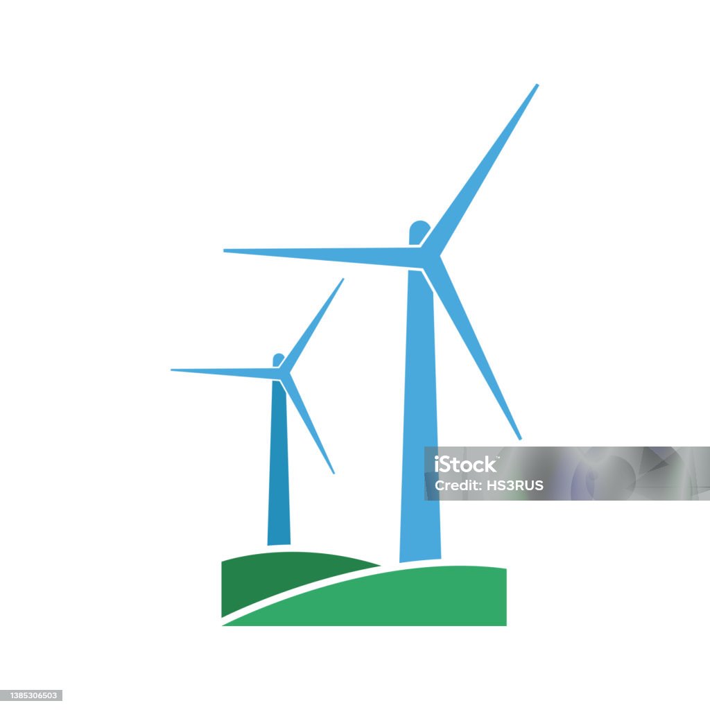 Wind Turbines Icon Vector Simple Desain White Background Stok Vektör ... Wind Turbines Icon Vector Simple Desain White Background Stok Vektör ...