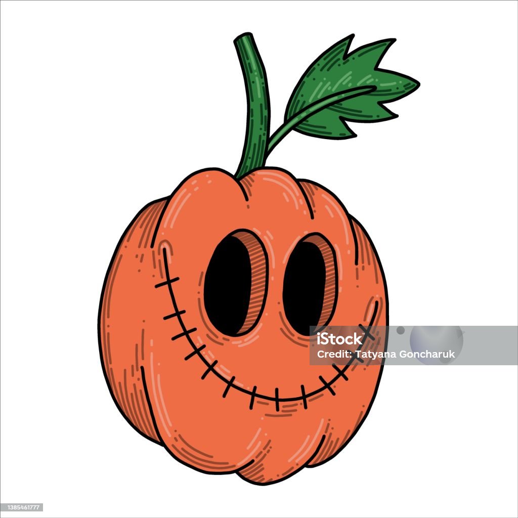 Ilustración de Dibujo Vectorial En Estilo Garabato Calabaza De ... Ilustración de Dibujo Vectorial En Estilo Garabato Calabaza De ...