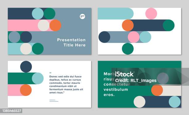 Template Desain Presentasi Dengan Grafik Geometris Abstrak Seri Ipsumco