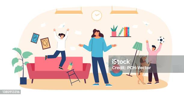 Kekacauan Di Kamar Dengan Ibu Yang Tenang Dan Anakanak Nakal Yang ... Kekacauan Di Kamar Dengan Ibu Yang Tenang Dan Anakanak Nakal Yang ...