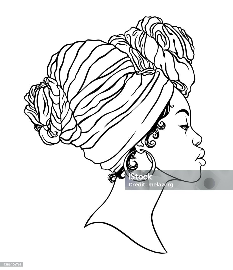 Beautiful African American Woman Stock Illustration Download Image