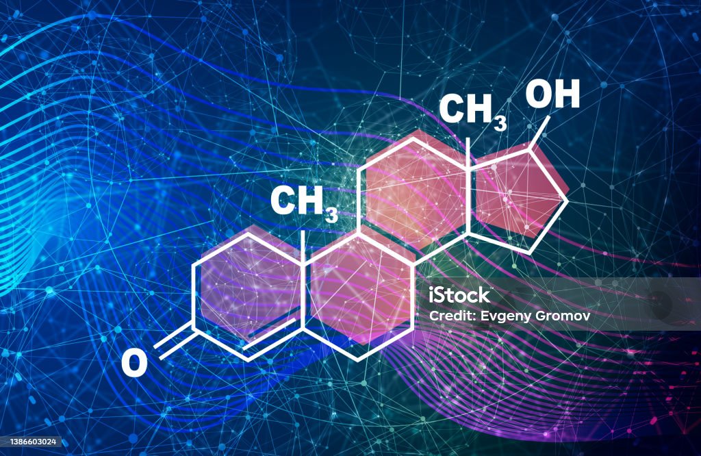 Formule Moléculaire Chimique De Lhormone Humaine Testostérone Vecteurs