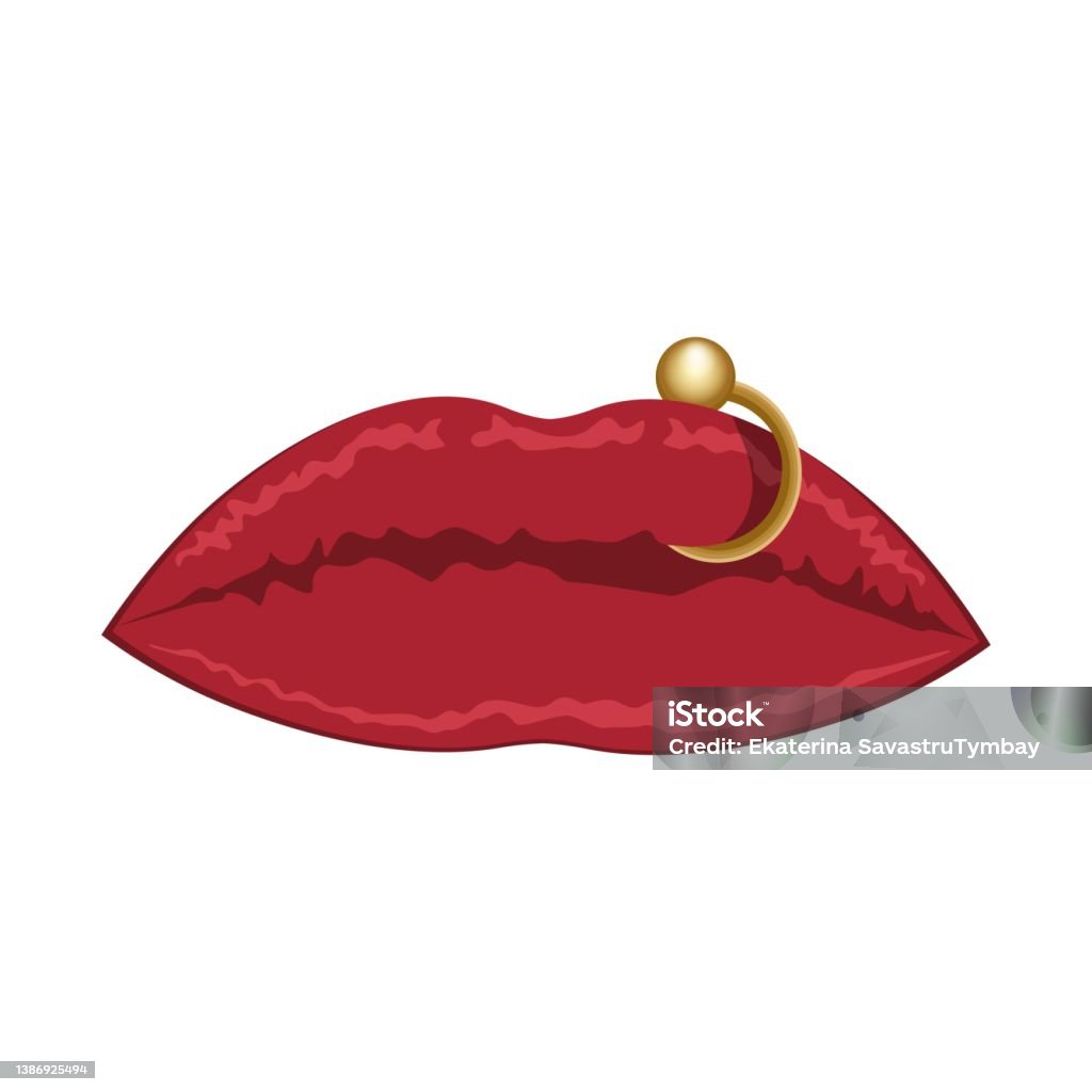 Lips Womens Pierced Red Lips Stock Illustration - Download Image Now ... Lips Womens Pierced Red Lips Stock Illustration - Download Image Now ...