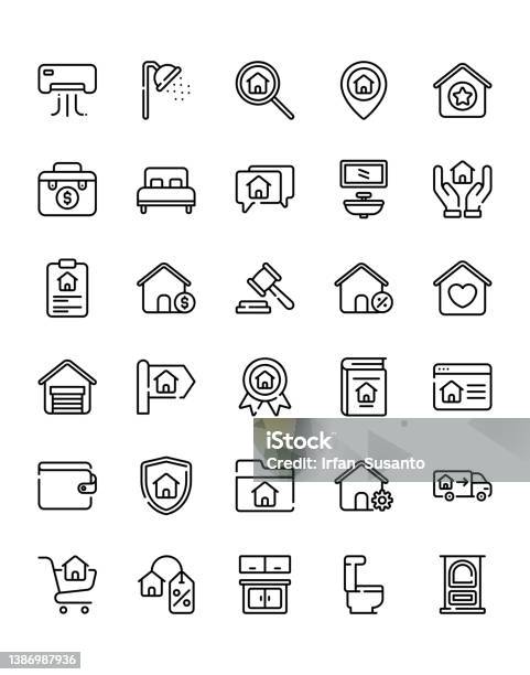 Real Estate Icon Set 30 Isoliert Auf Weißem Hintergrund Stock Vektor ... Real Estate Icon Set 30 Isoliert Auf Weißem Hintergrund Stock Vektor ...