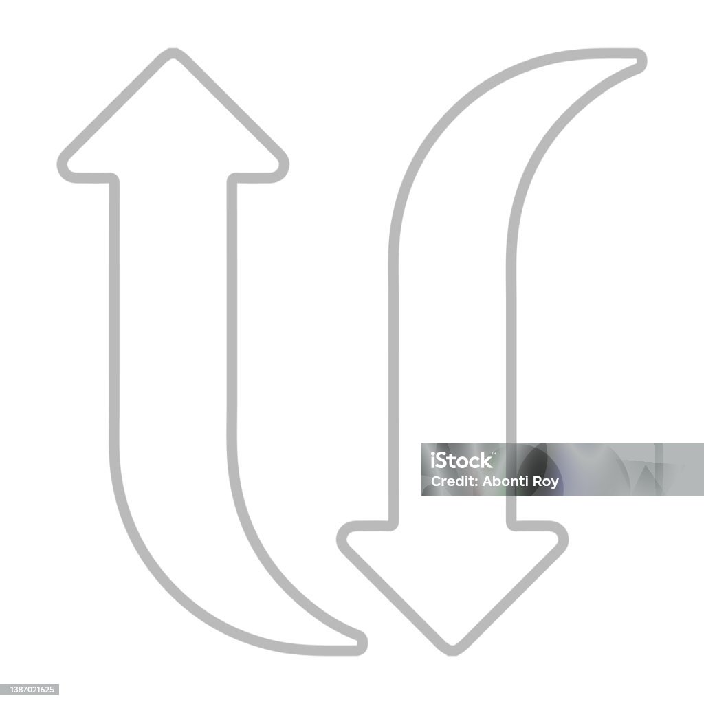 Curved Arrows Directions Indicator Left To Right Pointing Arrow Icon