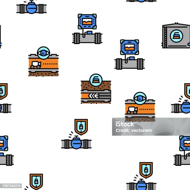 Pipeline Construction Vector Seamless Pattern Stock Illustration ... Pipeline Construction Vector Seamless Pattern Stock Illustration ...