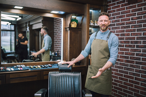 Welcoming Customer In Barber Shop Stock Photo - Download Image Now ... Welcoming Customer In Barber Shop Stock Photo - Download Image Now ...