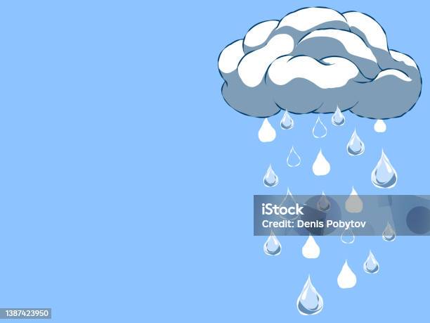 Ilustrasi Yang Digambar Tangan Dari Langit Hujan Awan Dan Tetesan Hujan ... Ilustrasi Yang Digambar Tangan Dari Langit Hujan Awan Dan Tetesan Hujan ...