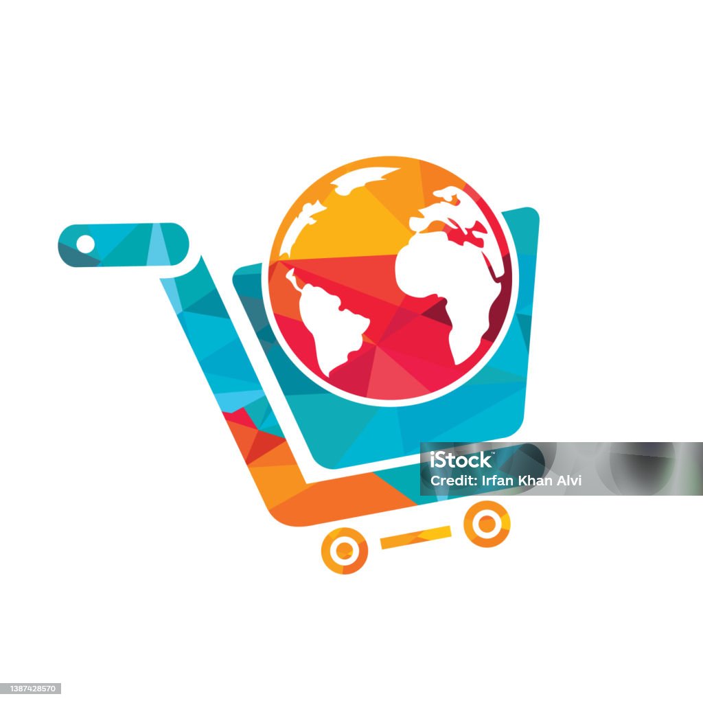 Desain Logo Vektor Keranjang Belanja Globe Konsep Desain Logo Online ... Desain Logo Vektor Keranjang Belanja Globe Konsep Desain Logo Online ...