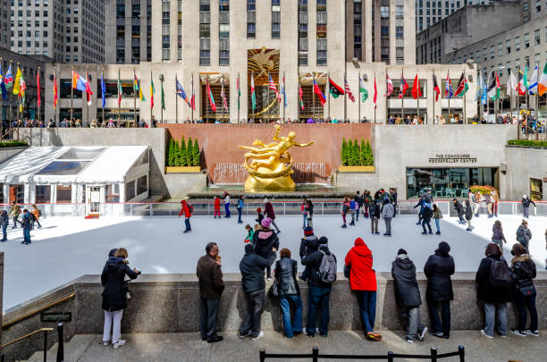 Free Stock Photo of Gold Statue at Rockefeller Center | Download Free ...
