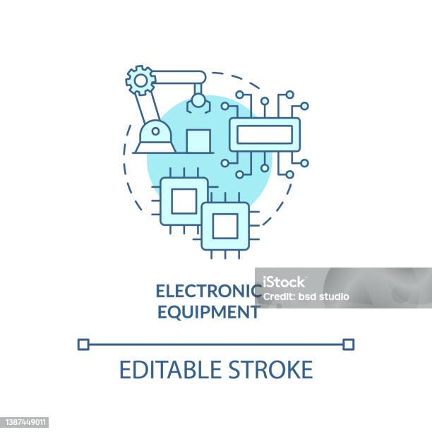 Electronic Equipment Turquoise Concept Icon Stock Illustration ... Electronic Equipment Turquoise Concept Icon Stock Illustration ...