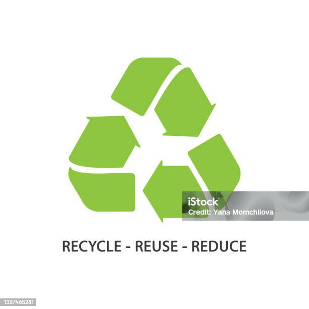 Vetores De Reciclar Reutilizar Reduzir O Símbolo A Letra E O Sinal Da