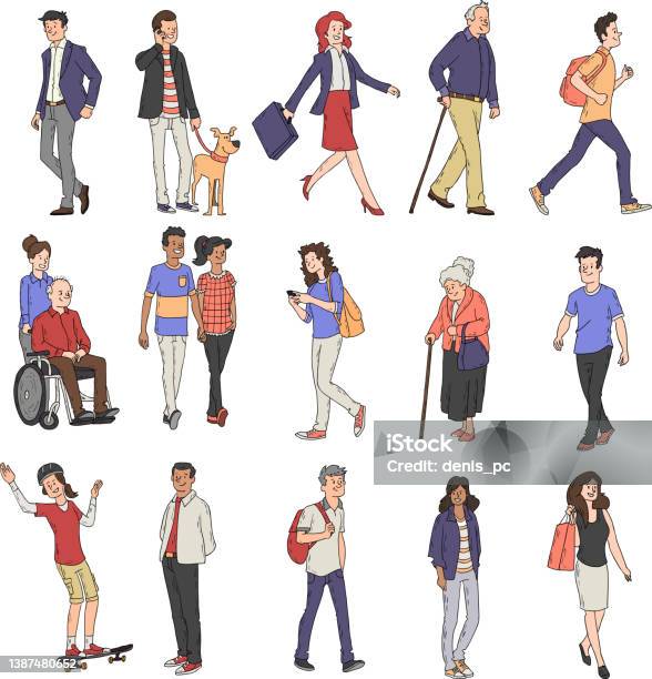 Groupe De Gens Daffaires De Dessin Animé Vecteurs Libres De Droits Et
