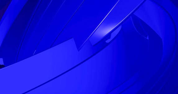 Fond Bleu Abstrait Avec Des Lignes 3d Bleues Dynamiques Fond Décran