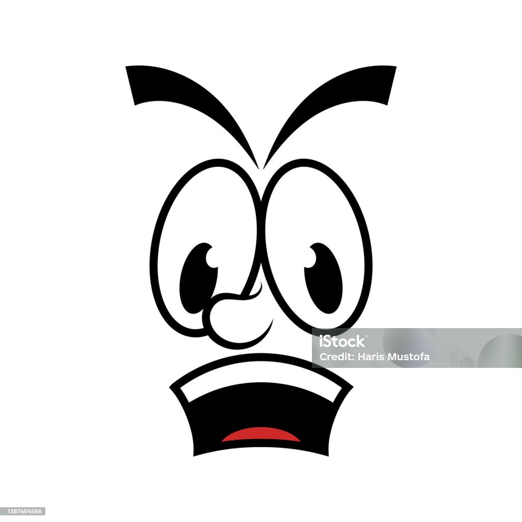 Cartoon Face Icon Design Template Vector Isolated Stock Illustration