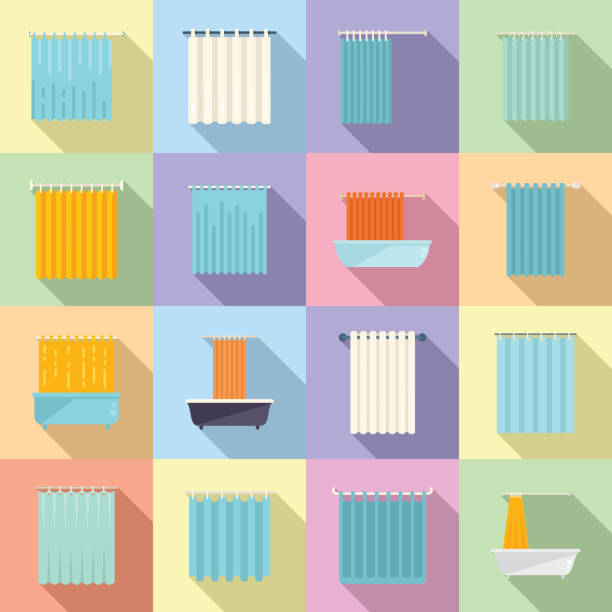 490 Shower Curtain Stock Illustrations Royalty Free Vector Graphics