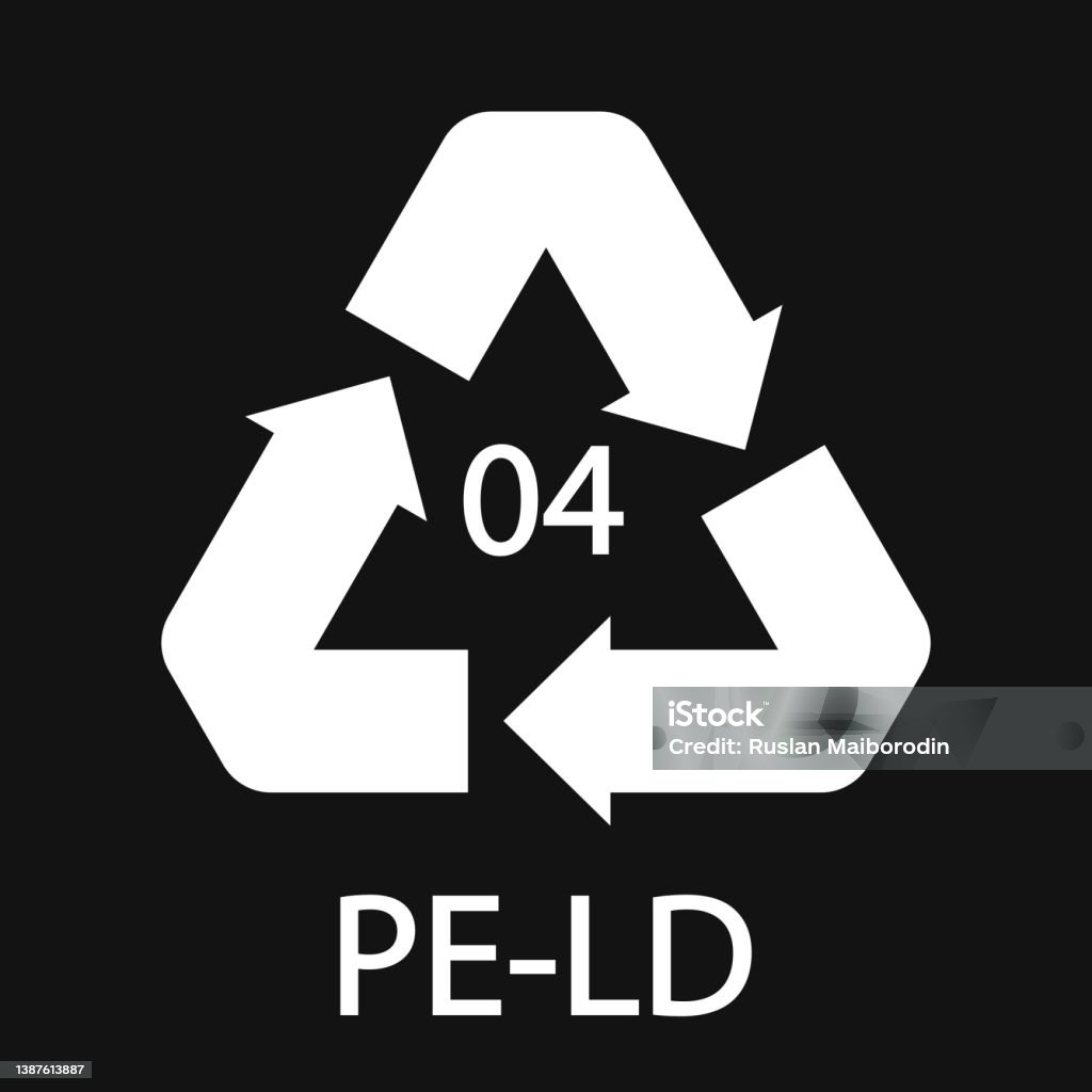 Symbole Du Code De Recyclage Peld 04 Vecteur De Recyclage Du Plastique