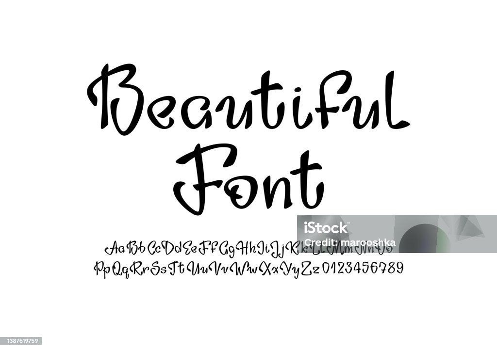 Police Cursive Noire Alphabet Manuscrit Police Cursive De Calligraphie