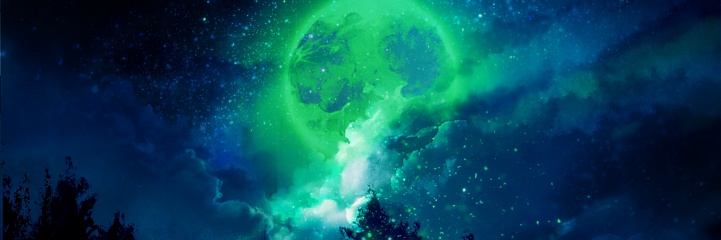 Illustration Of Beautiful Night Sky Scape And Mysterious Moon Beyond ... Illustration Of Beautiful Night Sky Scape And Mysterious Moon Beyond ...