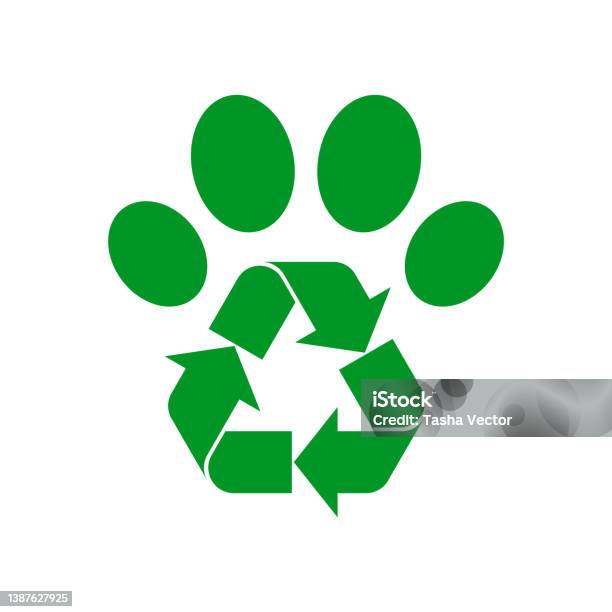 Patte Avec Signe De Recyclage Idée Demballage Recyclé Modèle De Logo