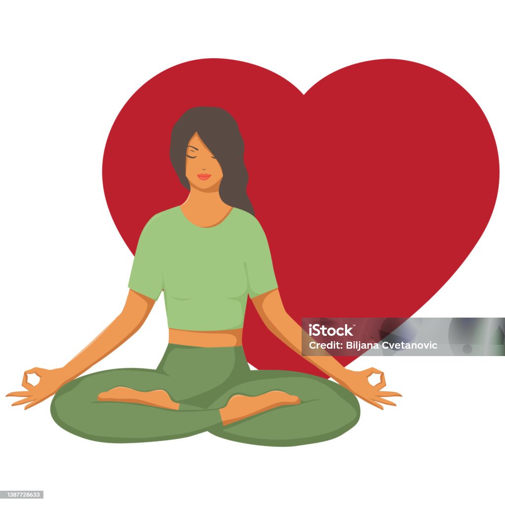 Woman In Yoga Pose Stock Illustration Download Image Now Chakra