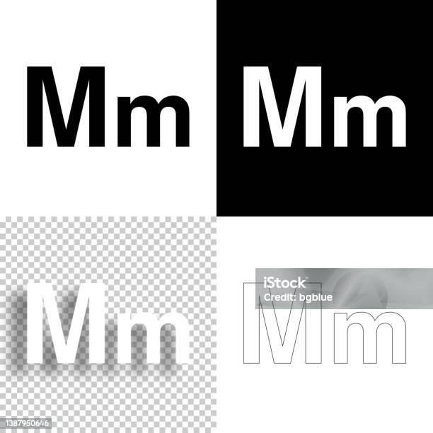 Lettre M Majuscules Et Minuscules Icône Pour Le Design Arrièreplans