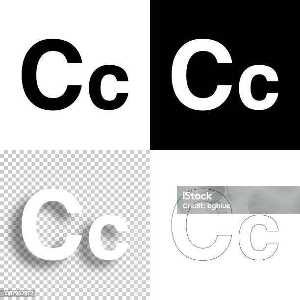 Lettre C Majuscules Et Minuscules Icône Pour Le Design Arrièreplans