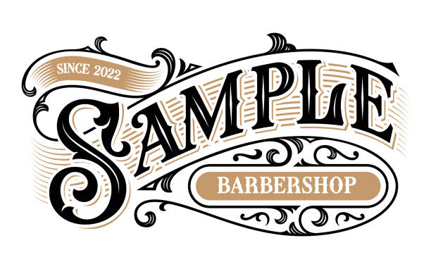 Barber Shop Logo Psd