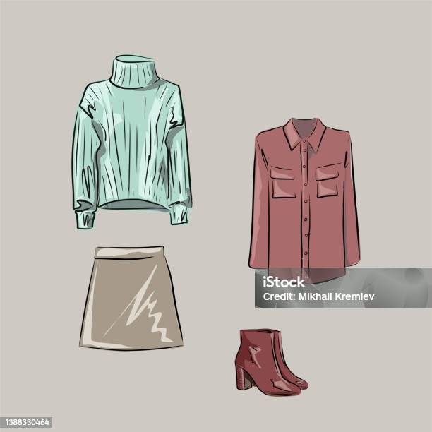 Capsule Basic Wardrobe For A Woman Minimalism Fashion Big Cupboard