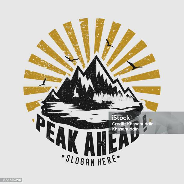 Peak Ahead Hipster Logo Badge Stock Illustration Download Image Now Hiking Logo Adventure