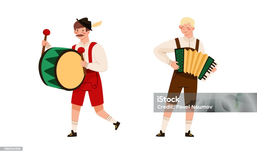 Pria Dengan Pakaian Tradisional Bavaria Dengan Alat Musik Orangorang ... Pria Dengan Pakaian Tradisional Bavaria Dengan Alat Musik Orangorang ...