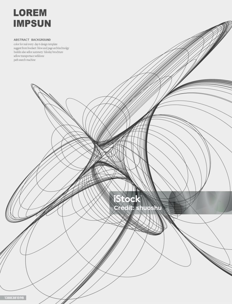 Abstract Curve Circle Line Structure Pattern Poster Background Stock