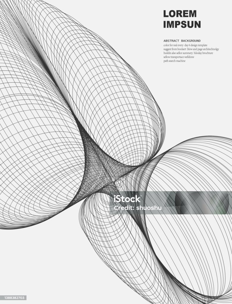 Abstract Curve Circle Line Structure Pattern Poster Background Stock