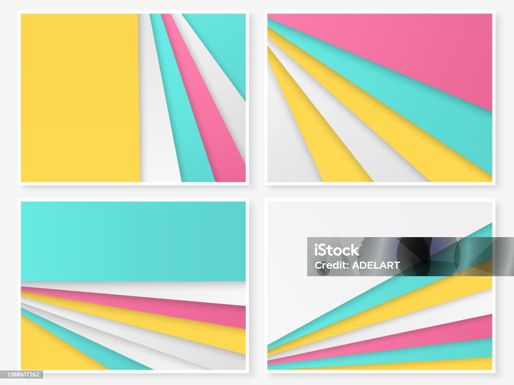 Latar Belakang Desain Material Templat Kertas Modern Spanduk Geometris