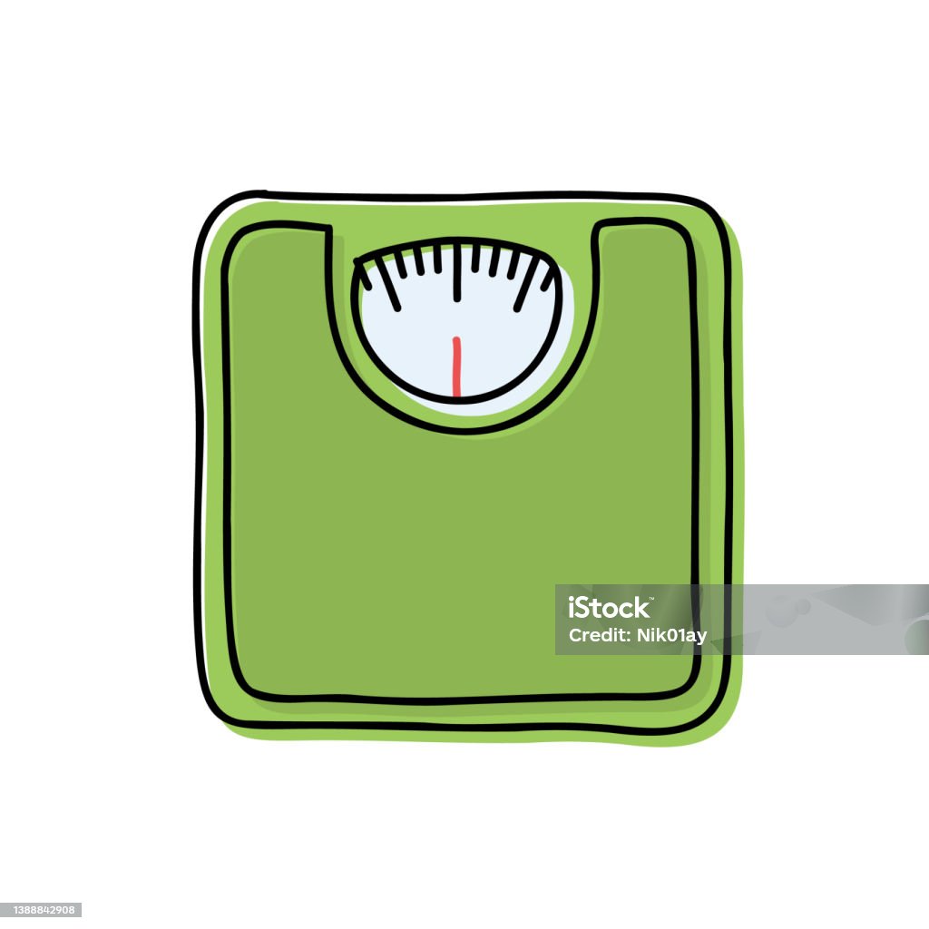 Hand Drawn Bathroom Scale Icon Stock Illustration Download Image Now