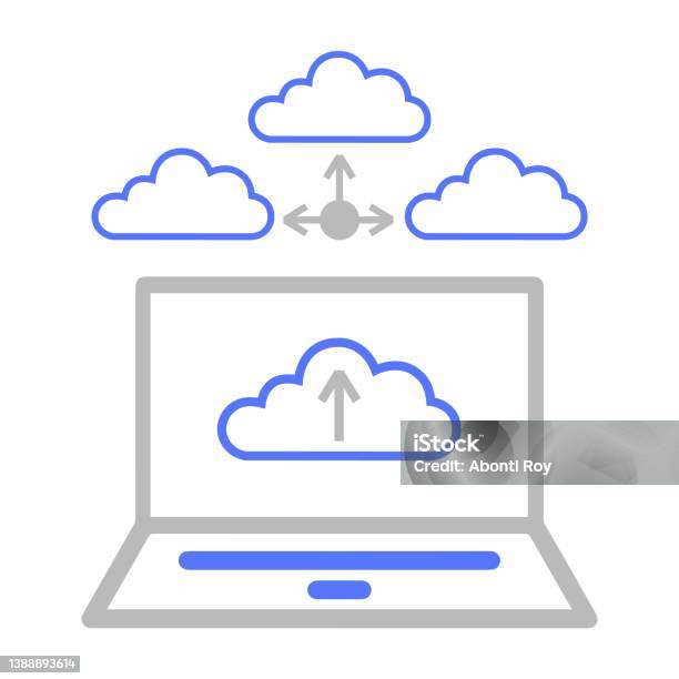 Ilustración de Computación En La Nube Alojamiento En La Nube Icono y ... Ilustración de Computación En La Nube Alojamiento En La Nube Icono y ...